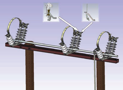 Linjebryter m/forl.del Mont.høyde8,5-11m faseavs.1,5m | Melbye