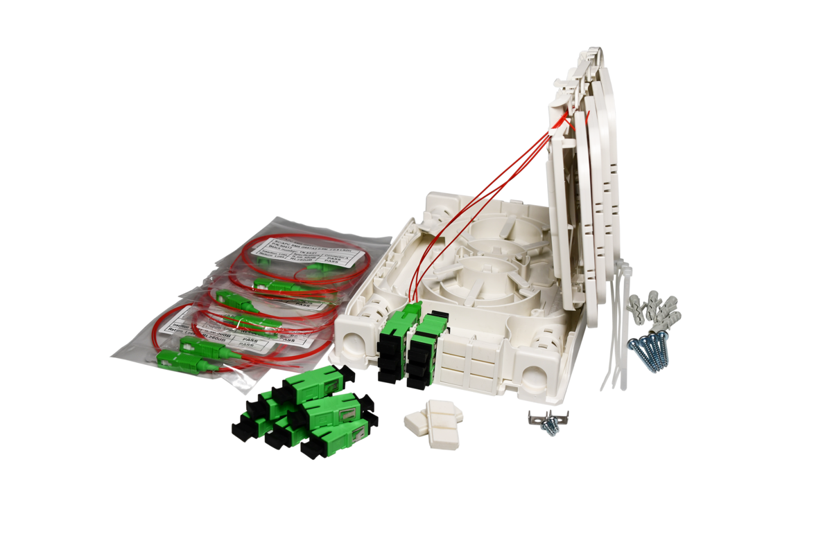 Fiberboks 12F IP20 Inkl. SC/APC adapt/pig | Melbye