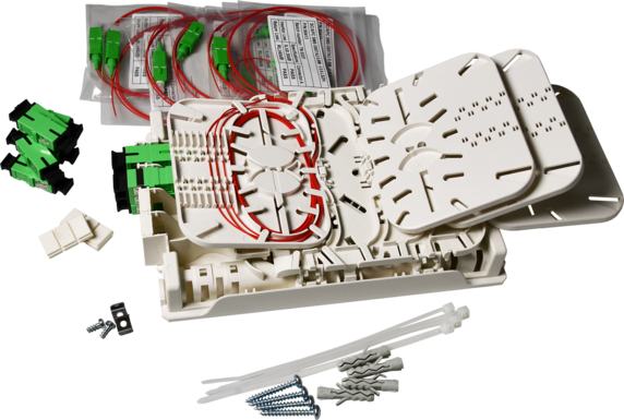 Fiberboks 12F IP20 Inkl. SC/APC adapt/pig | Melbye