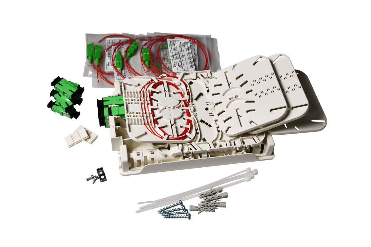 Fiberboks 12F IP20 Inkl. SC/APC adapt/pig | Melbye