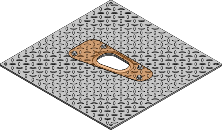Adapterplate til E-fundament 600x600mm for Alpitronic HYC50 | Melbye